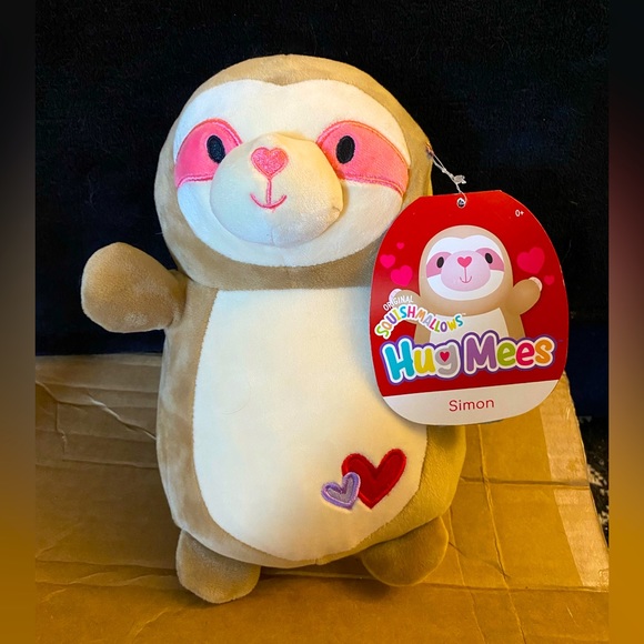 Squishmallows | Toys | Nwt Simon The Sloth Valentines Hugmee ...
